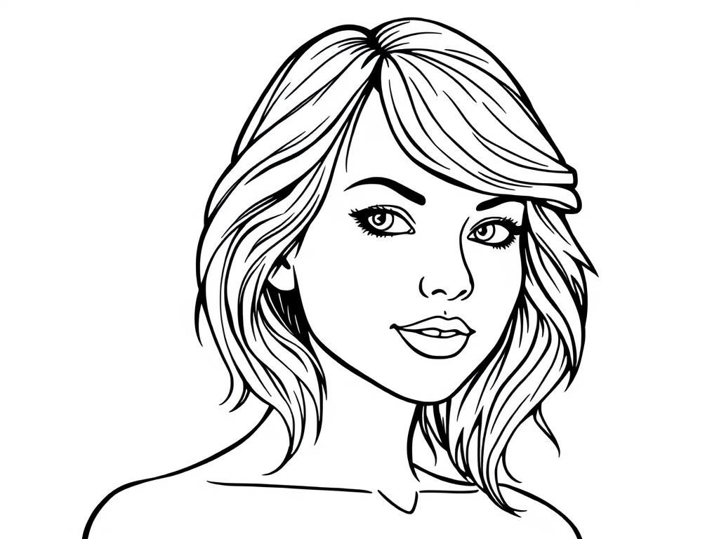 Adult Woman Portrait Coloring Page - Free Printable Coloring Page