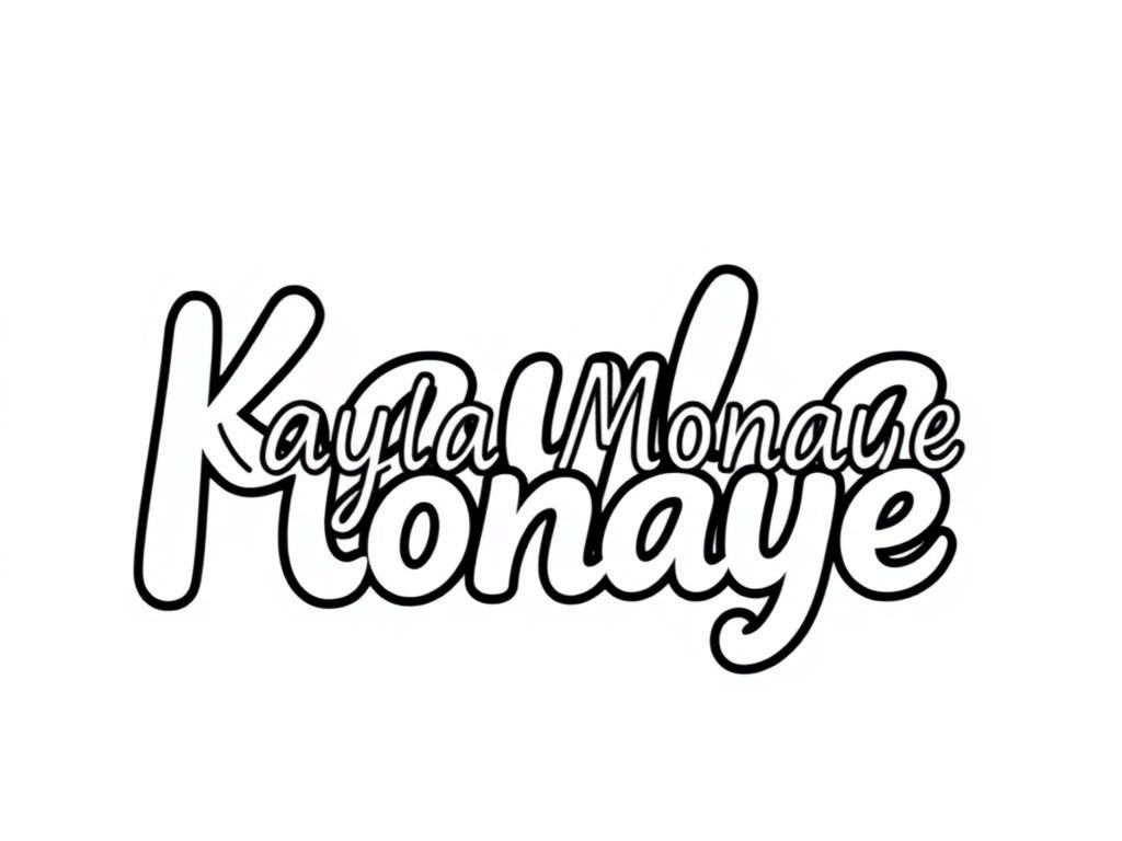 Kayla Monaye Name Coloring Page - Free Printable Coloring Page