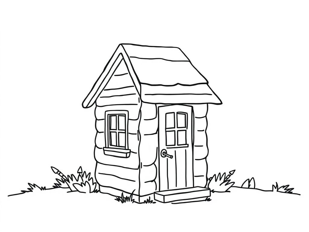 House Coloring Page - Free Printable Coloring Page