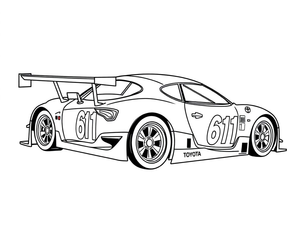 Racing Cars Coloring Page - Free Printable Coloring Page