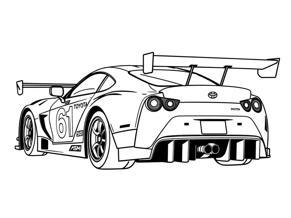 Racing Cars Coloring Page - Free Printable Coloring Page