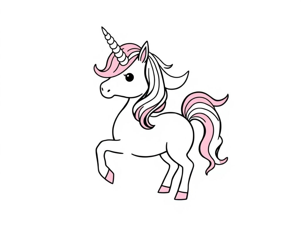 Unicorn Coloring Page - Free Printable Coloring Page