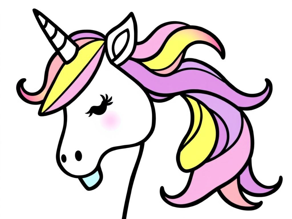 Unicorn Coloring Page for Kids - Free Printable Coloring Page