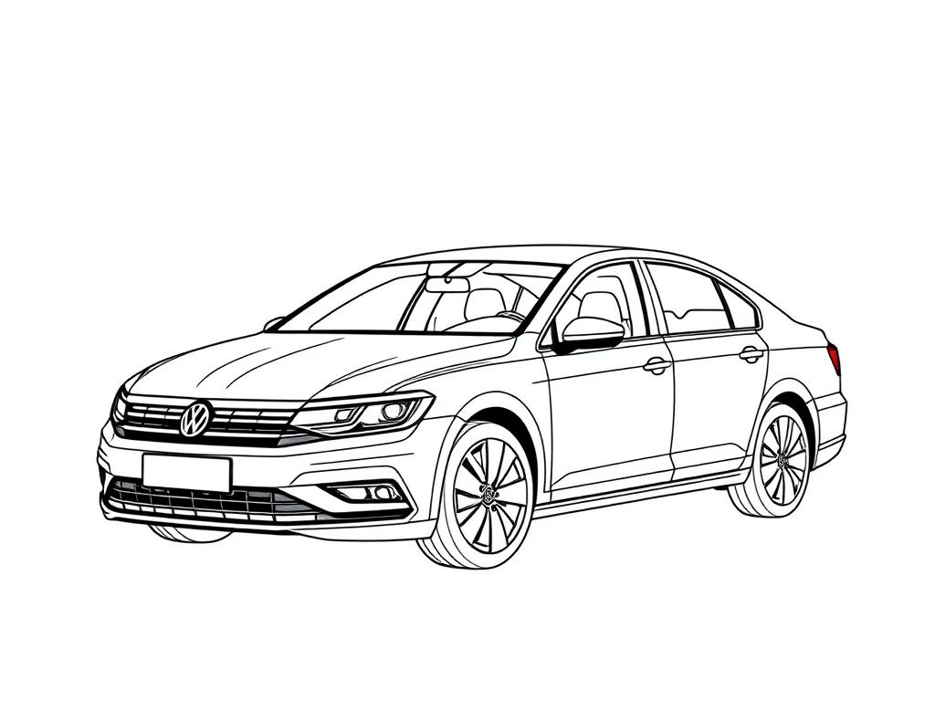 Volvo Car Coloring Page - Free Printable Coloring Page