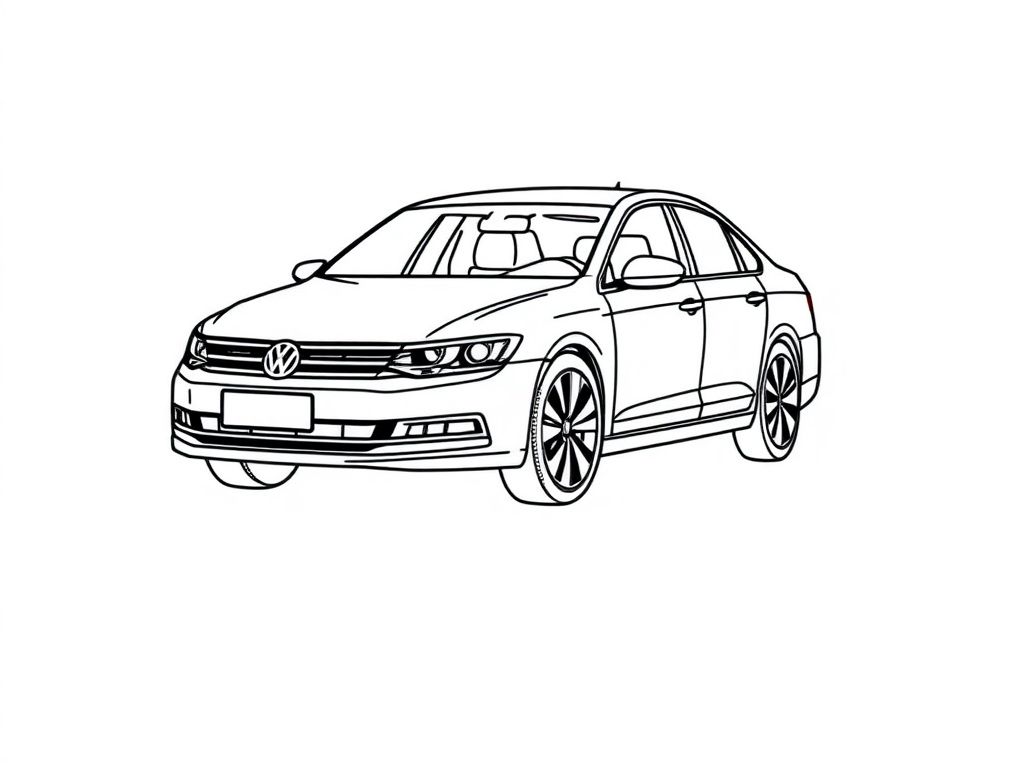 Volkswagen Van Coloring Page - Free Printable Coloring Page