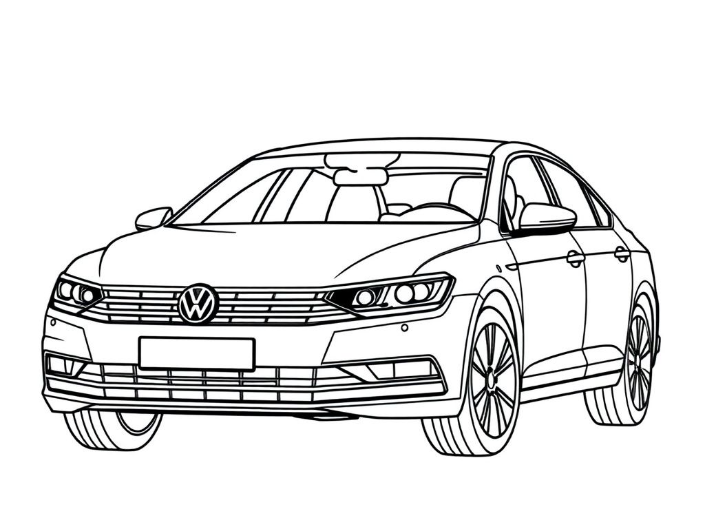 Volvo Car Coloring Page - Free Printable Coloring Page