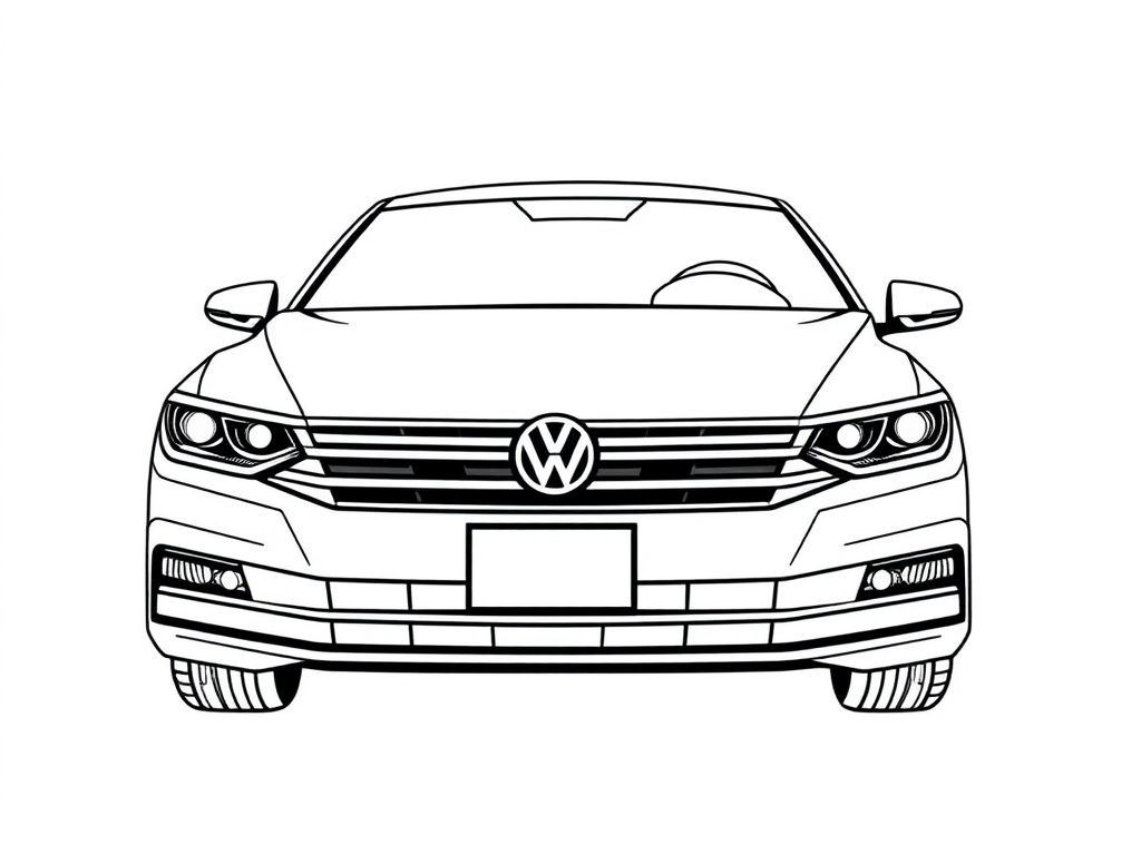 Volkswagen Van Coloring Page - Free Printable Coloring Page