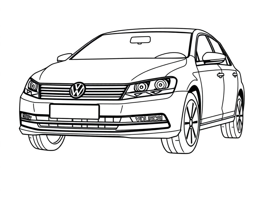 Volvo Car Coloring Page - Free Printable Coloring Page