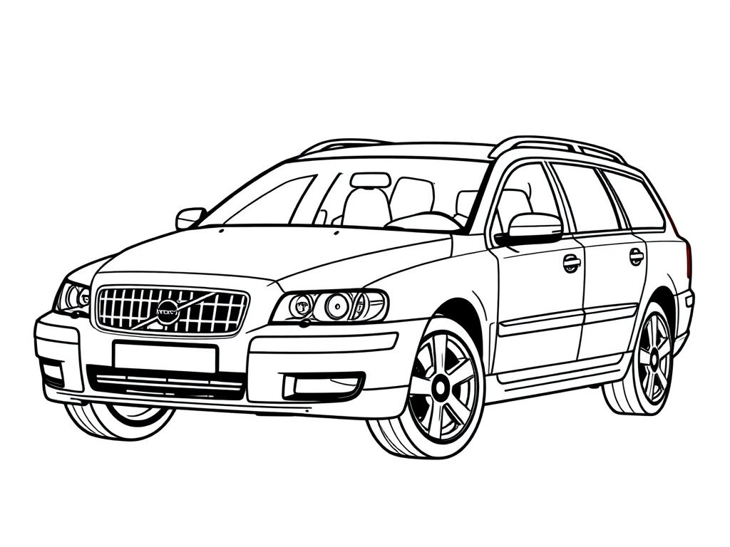 Volvo SUV Coloring Page - Free Printable Coloring Page