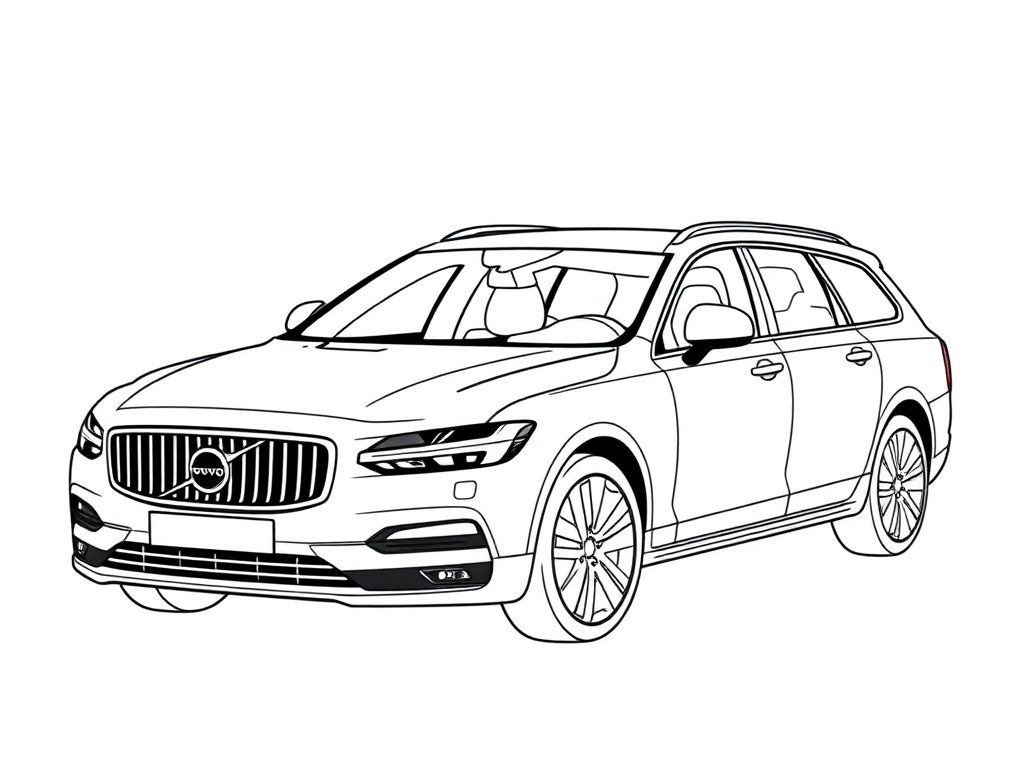 Volvo SUV kleurplaat - Gratis Kleurplaat om te Printen