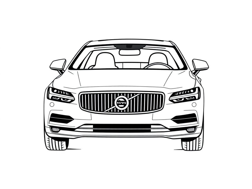 Volvo Car Coloring Page - Free Printable Coloring Page