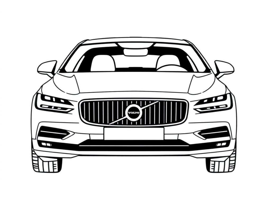 Volvo Car Coloring Page - Free Printable Coloring Page