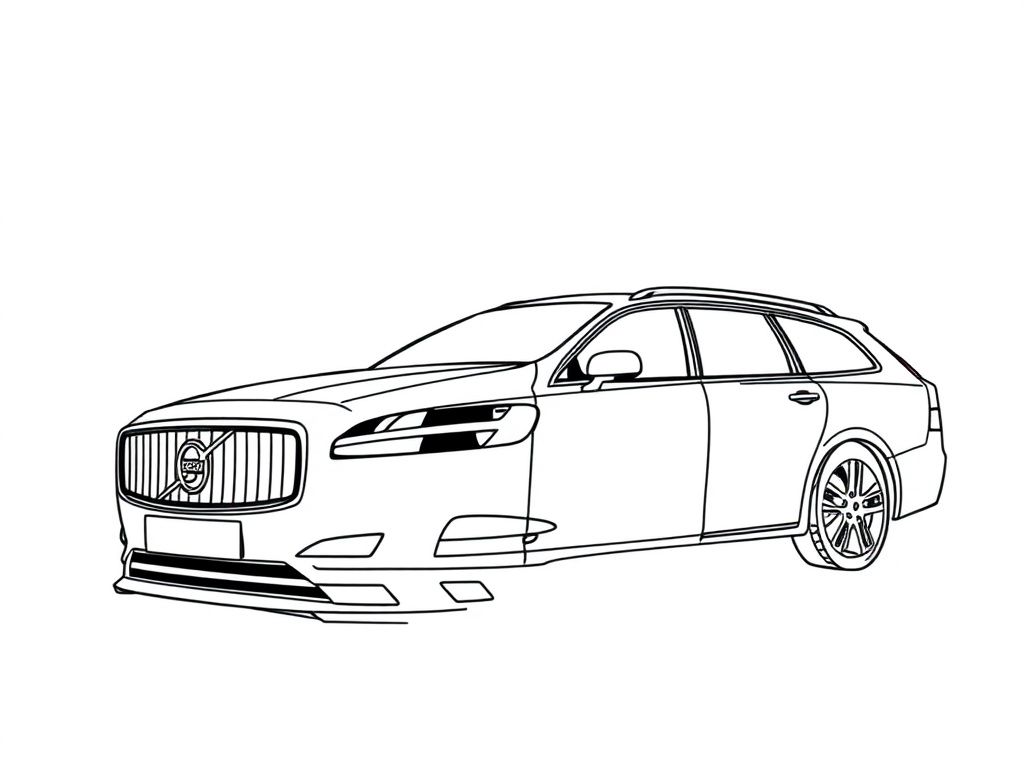 Volvo Coloring Page - Free Printable Coloring Page